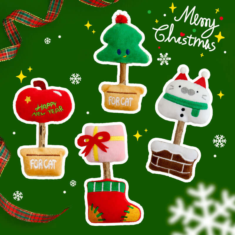 Buy Cat Toy – Christmas Matatabi Stick Set (4-Pack) | Catati NZ
